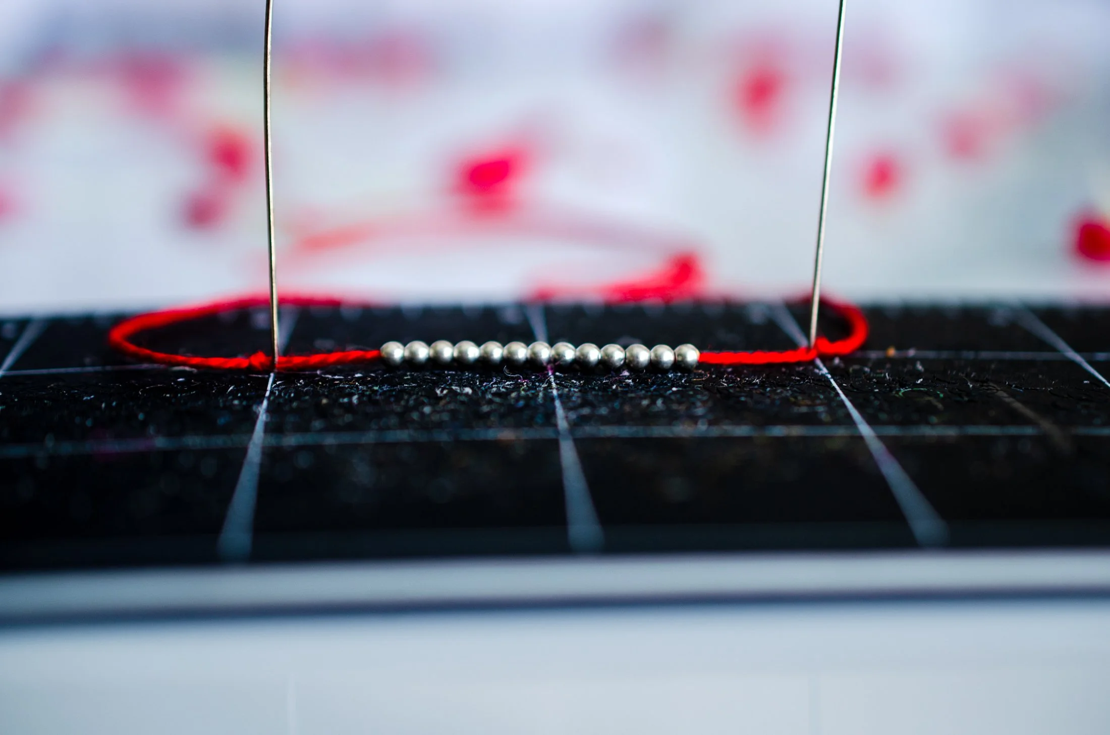 DIY: Red thread bracelets with seed beads — Our Happy Tribe