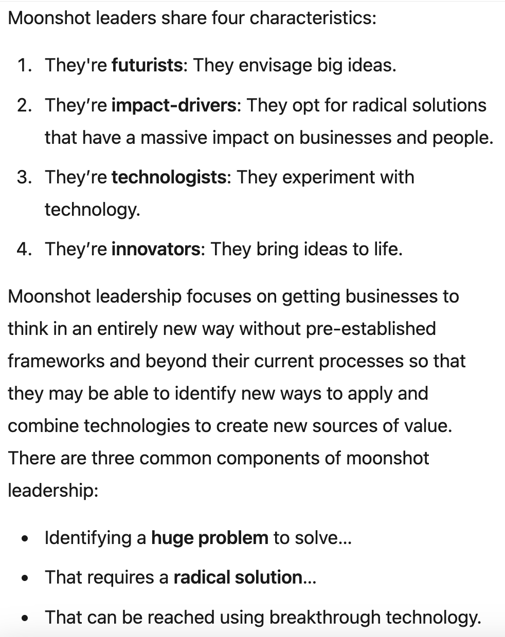 What are Moonshots — Rebecca Agent