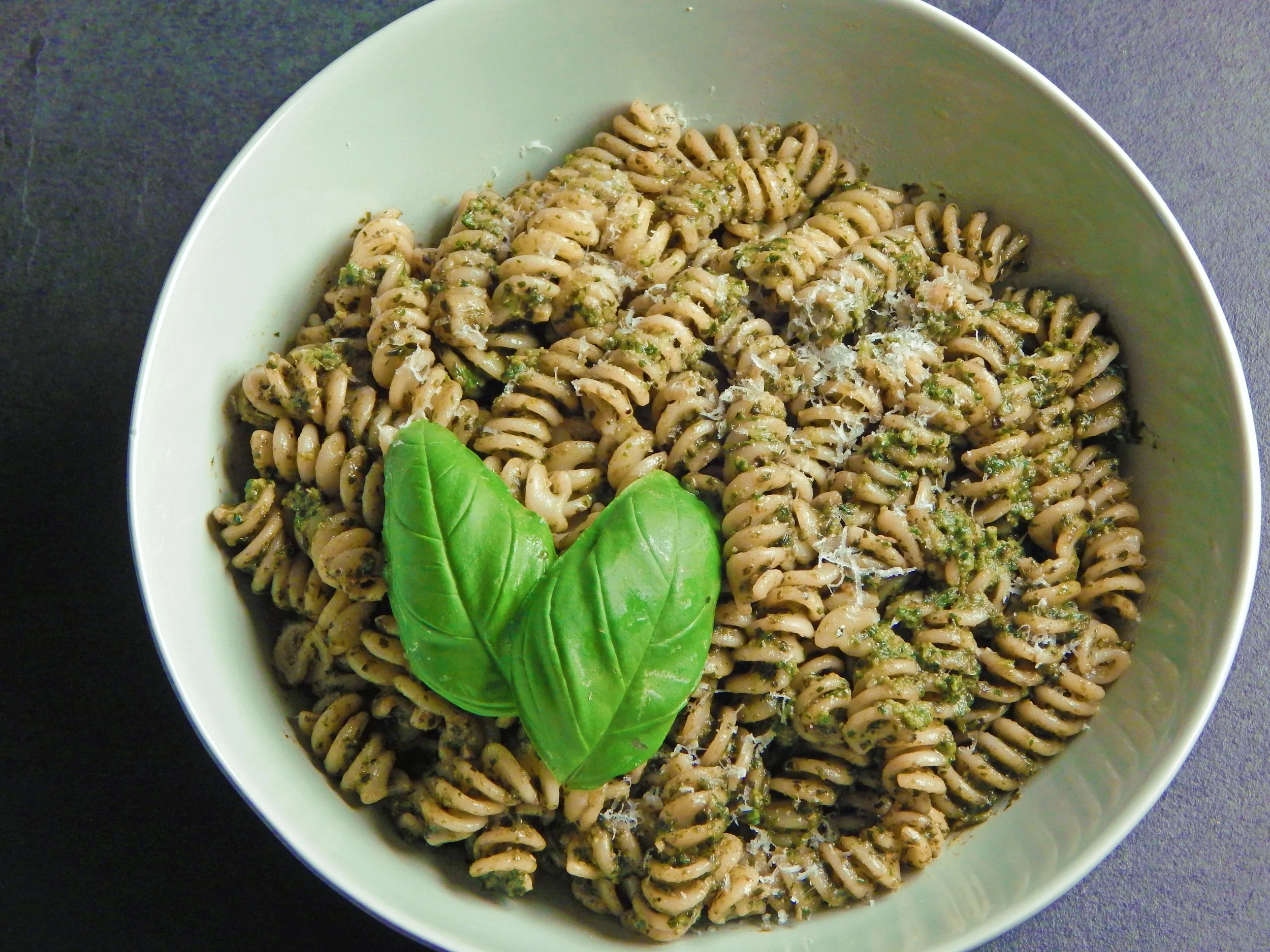 Fusilli Pasta with Pesto — Pear & Pecorino