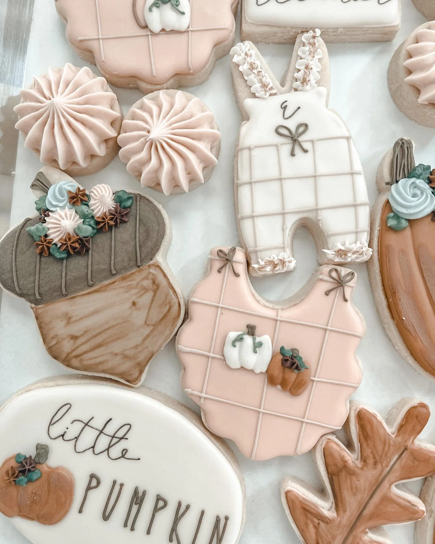 Baby Shower Custom Cookies | Fall Pumpkin Theme | MH Cookie Shoppe # ...