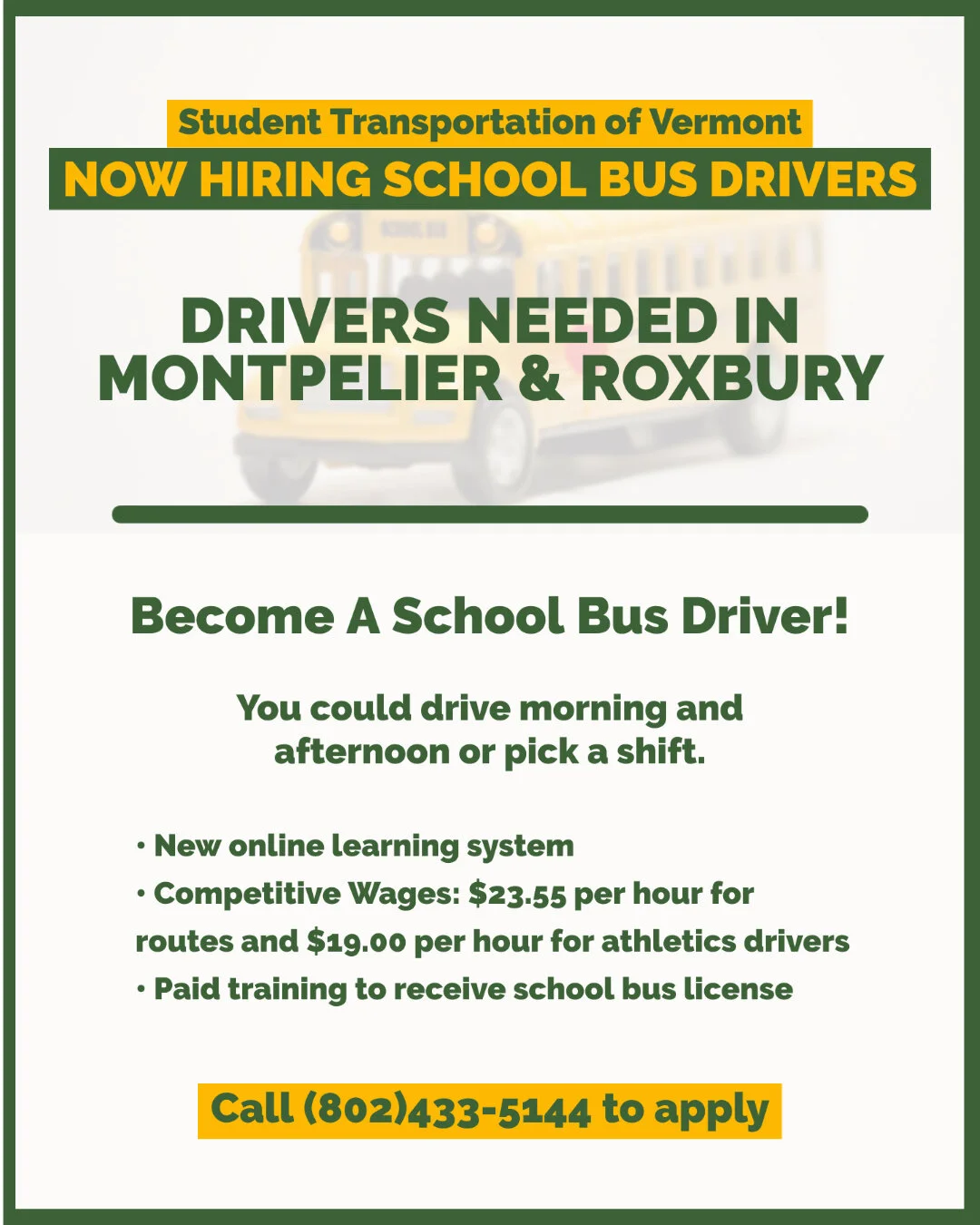 Bus Routes — Montpelier Roxbury Public Schools
