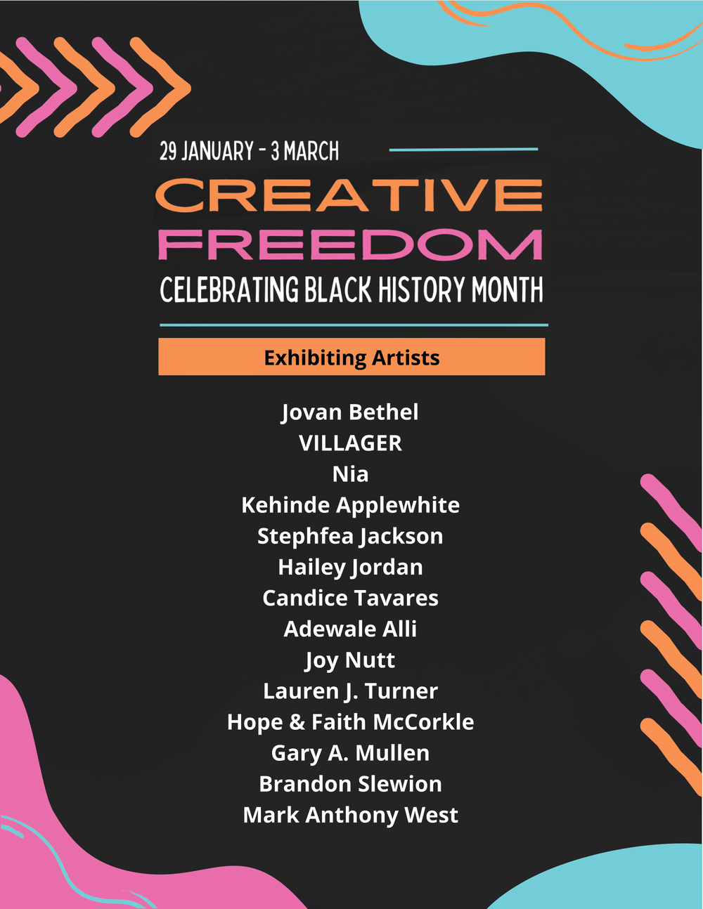 Creative Freedom - Celebrating Black History Month — Chesapeake Arts Center