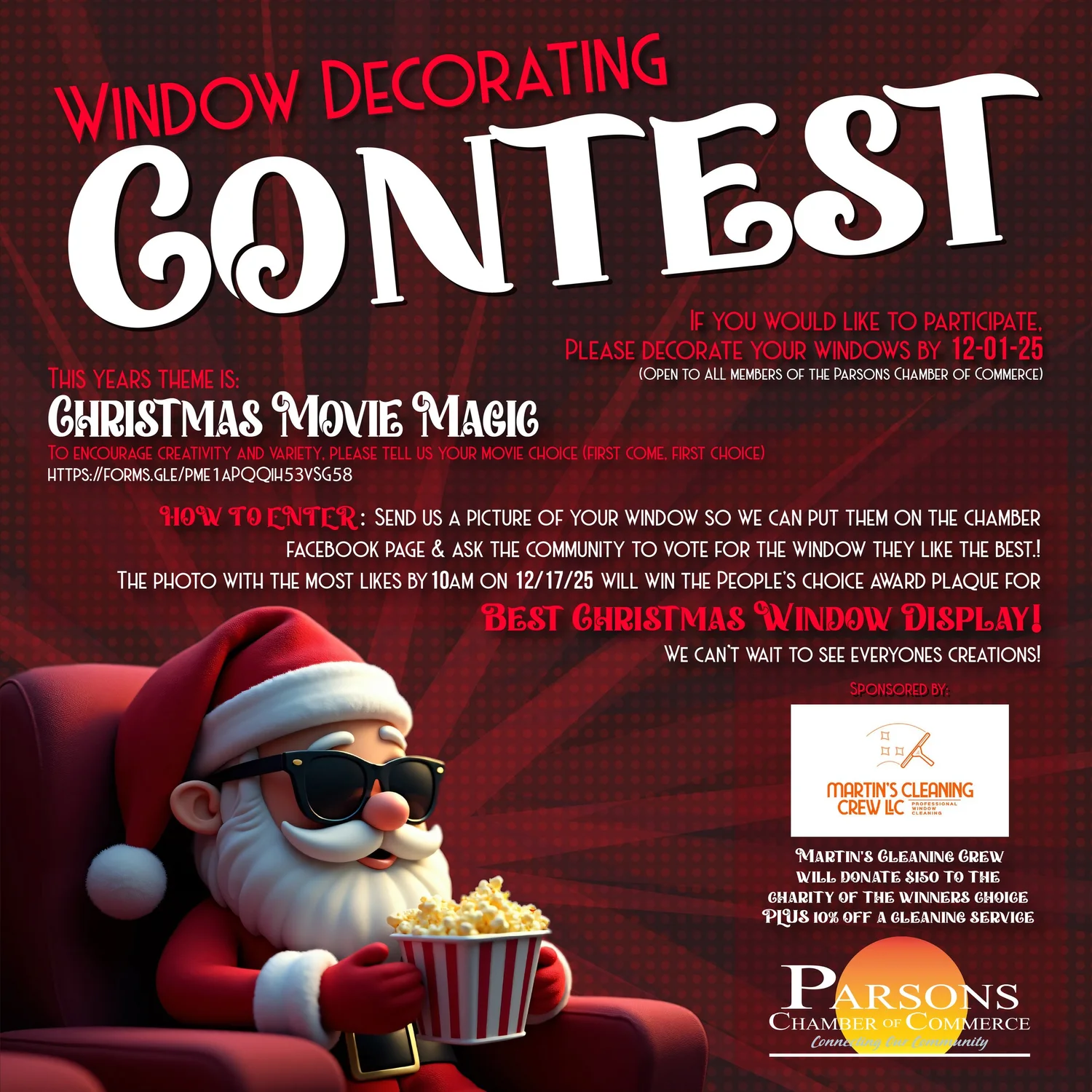 Window Decorating Contest — Parsons Chamber of Commerce