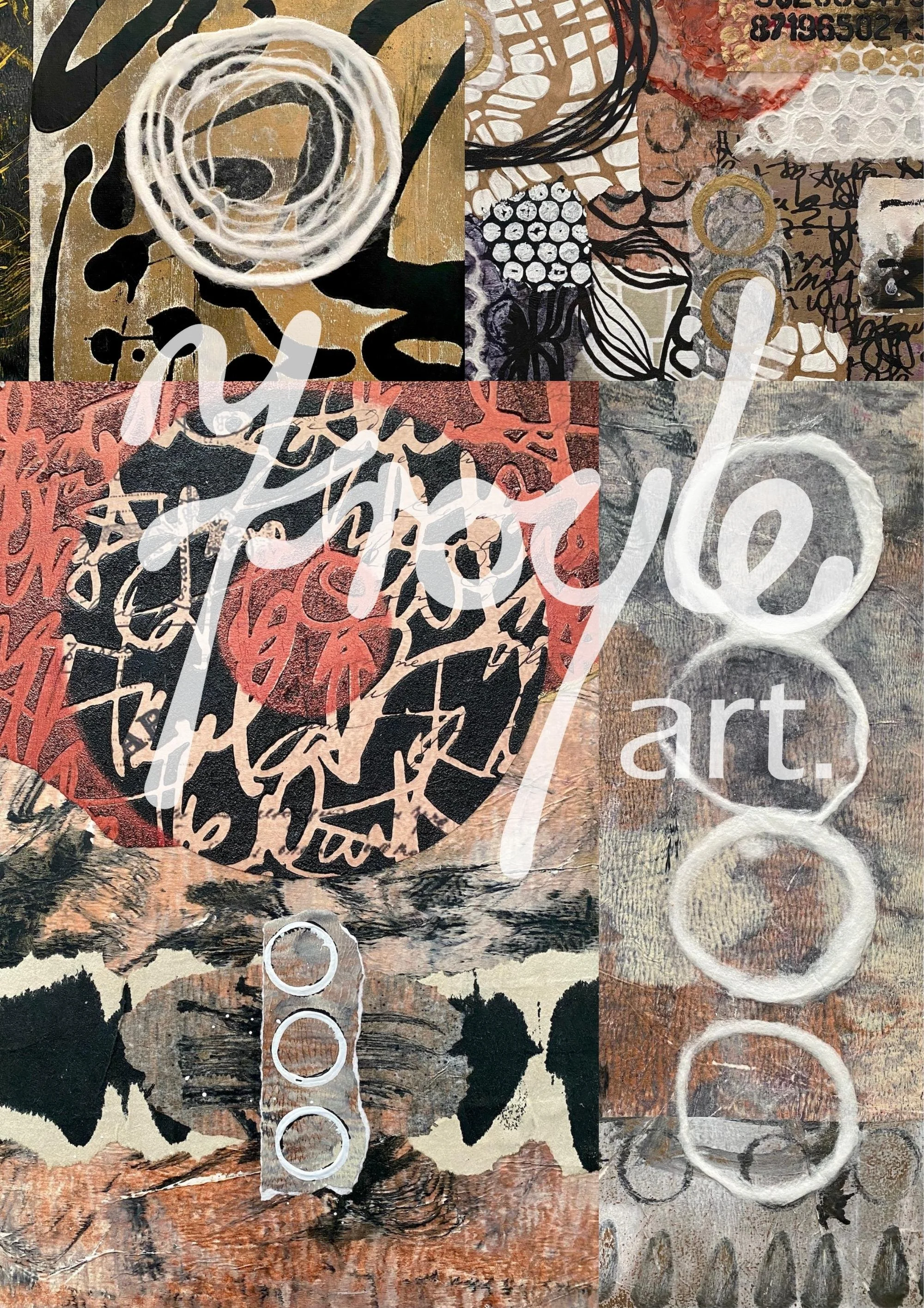 Abstracts in Neutrals Digital Collage Paper — Froyle Art