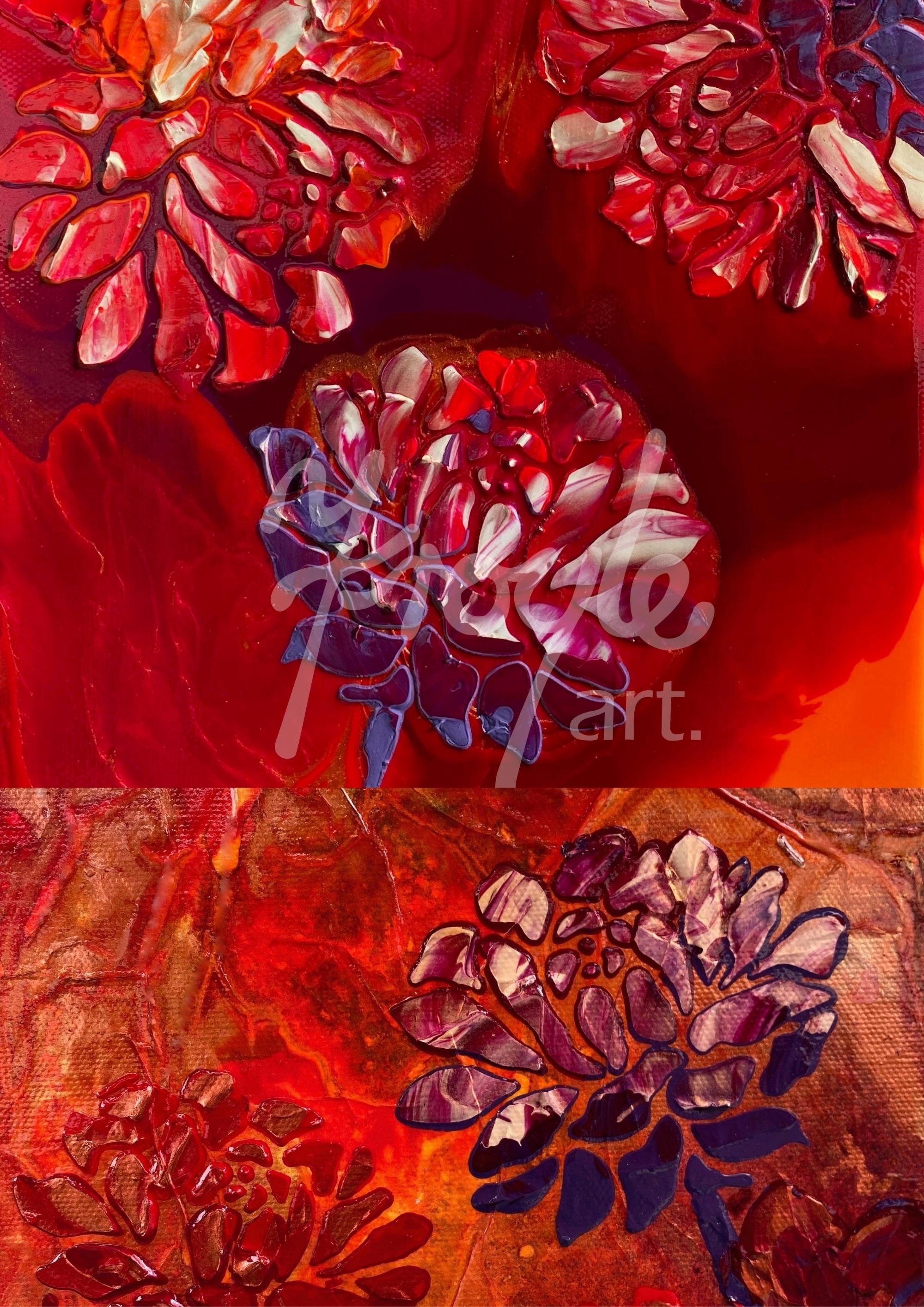 Blooming Beauty Digital Collage Paper — Froyle Art