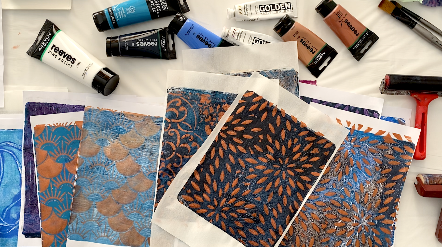 How to Use Gelli Plate Printing For Collage Painting — Froyle Art