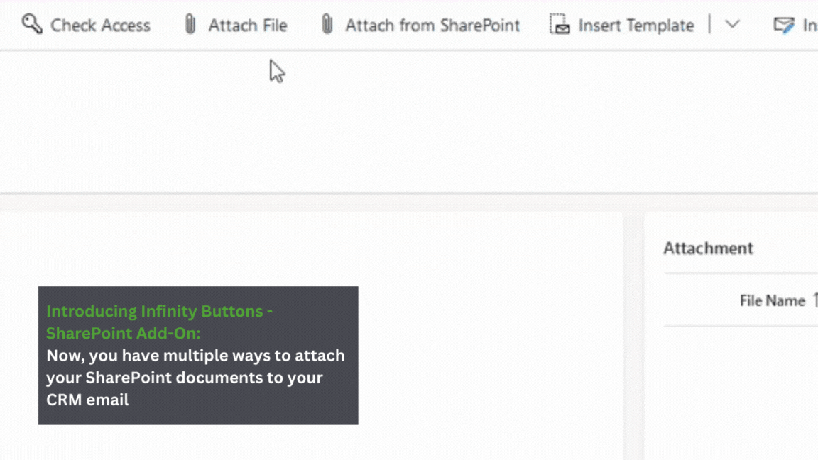 Infinity Buttons: SharePoint AddOn - Integrate SharePoint with Dynamics 365 CRM — Magnetism