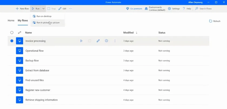 Power Automate Releases Picture-In-Picture Multitasking Functions