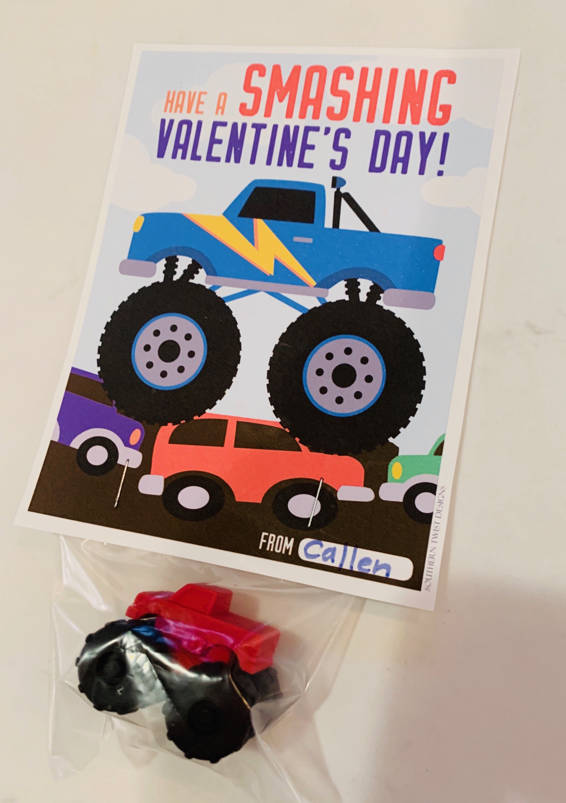More Valentine Cards... Friendship Bracelet & Monster Truck — Davis ...