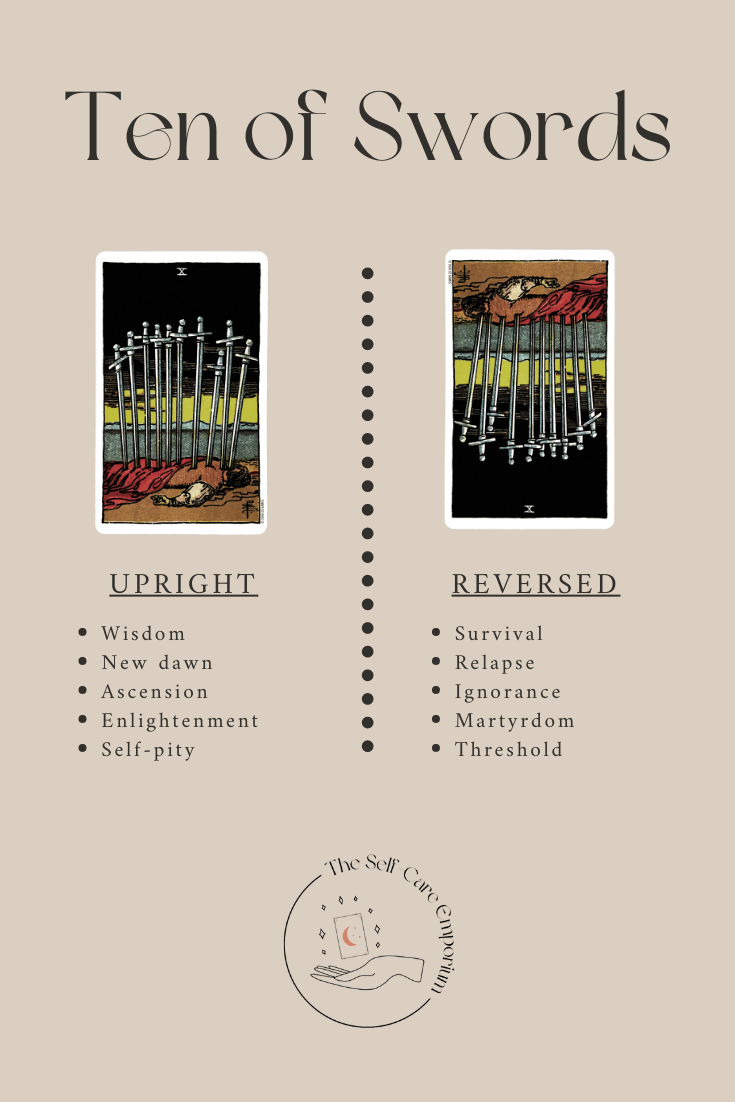 Ten Of Swords Tarot Meaning Guidance The Self Care Emporium Ten Of Swords Tarot Meaning Guidance The Self Care Emporium