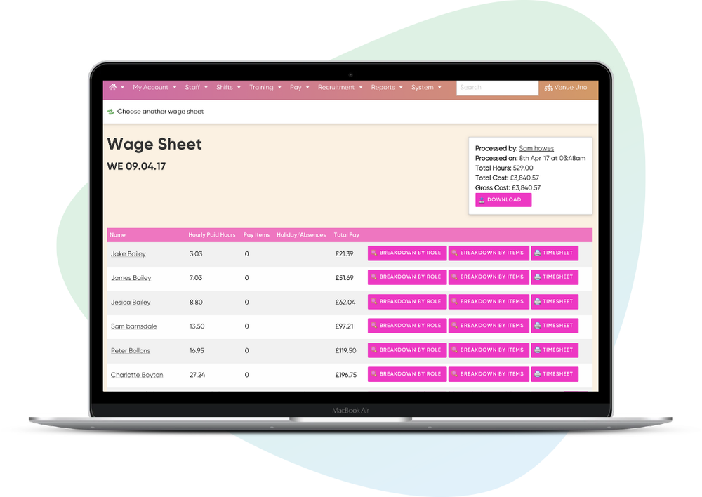 Shape Payroll — StaffSavvy