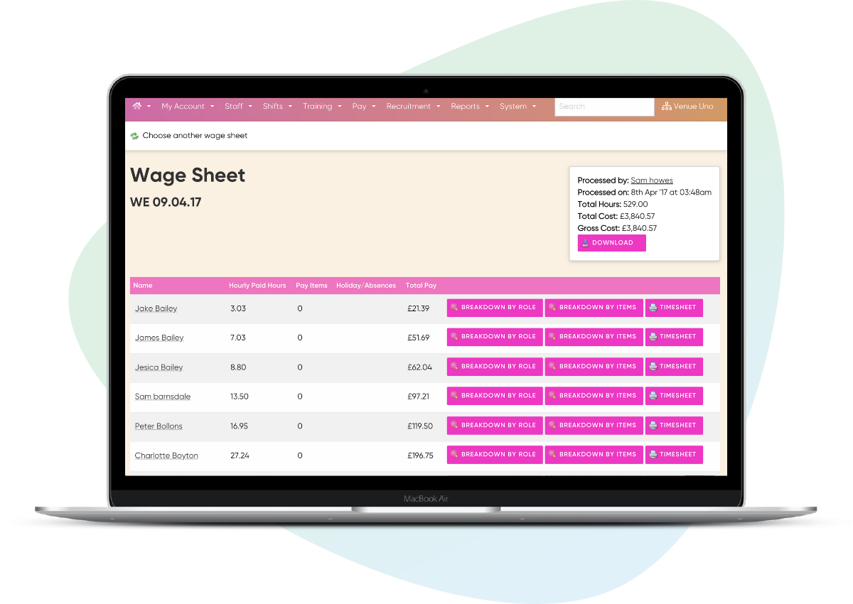 Shape Payroll — StaffSavvy