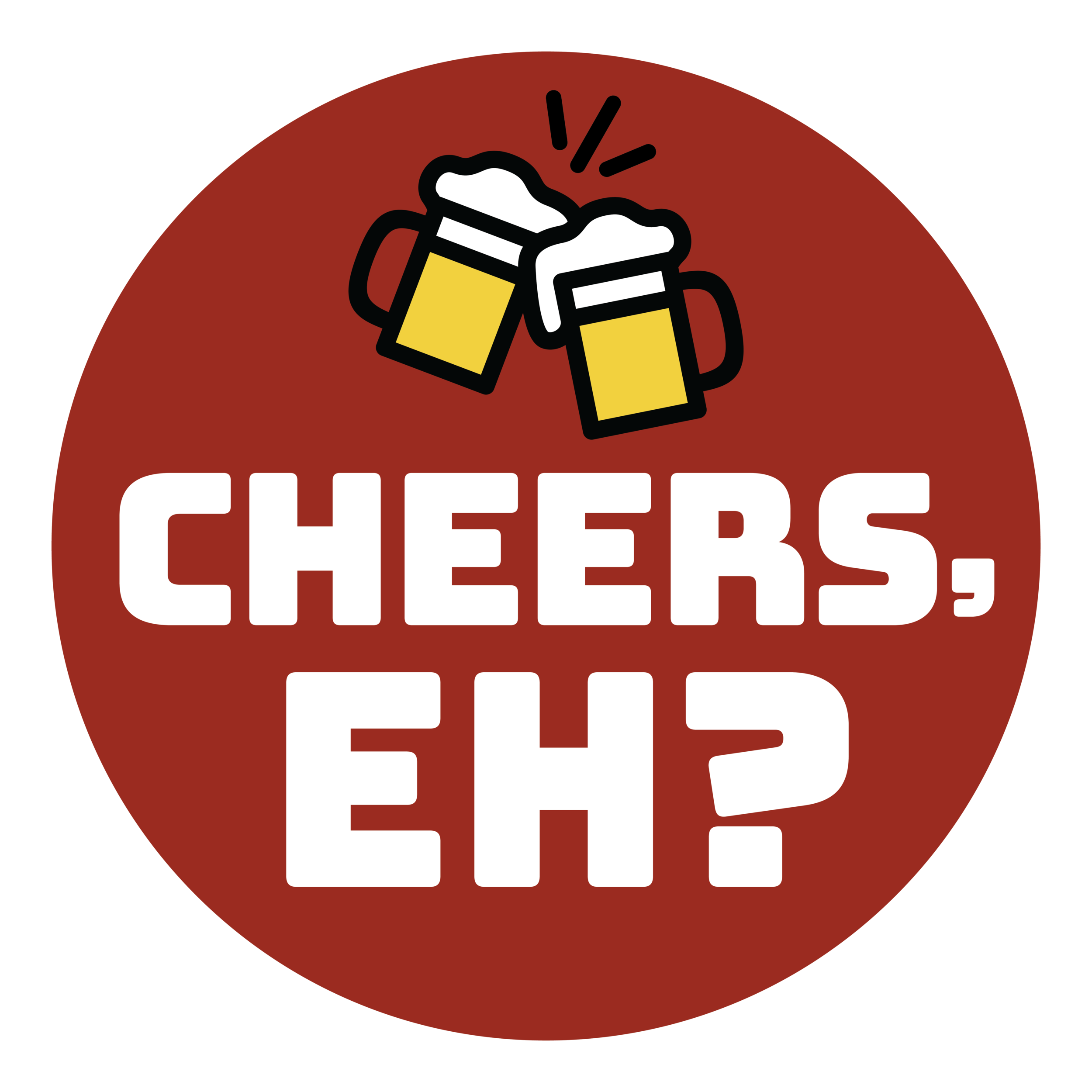 Cheers, Eh? Stickers — Akorn Design
