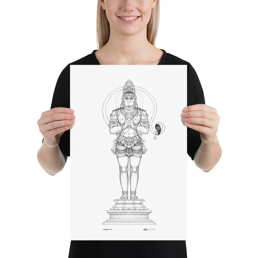 Hanuman Art Print — Divyakala - Art Inspired by the Divine