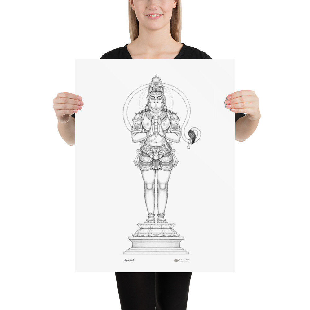 Hanuman Art Print — Divyakala - Art Inspired by the Divine
