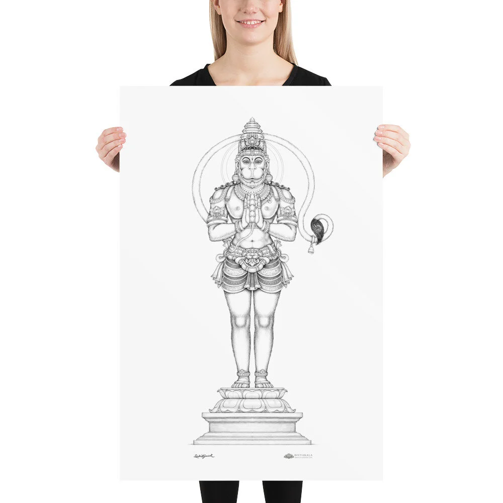 Hanuman Art Print — Divyakala - Art Inspired by the Divine