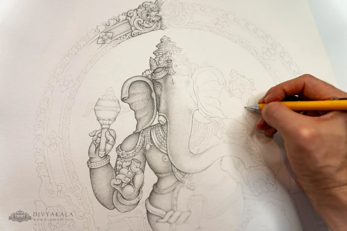 Drawing Divine Forms: GANESHA — Divyakala - Art Inspired by the Divine