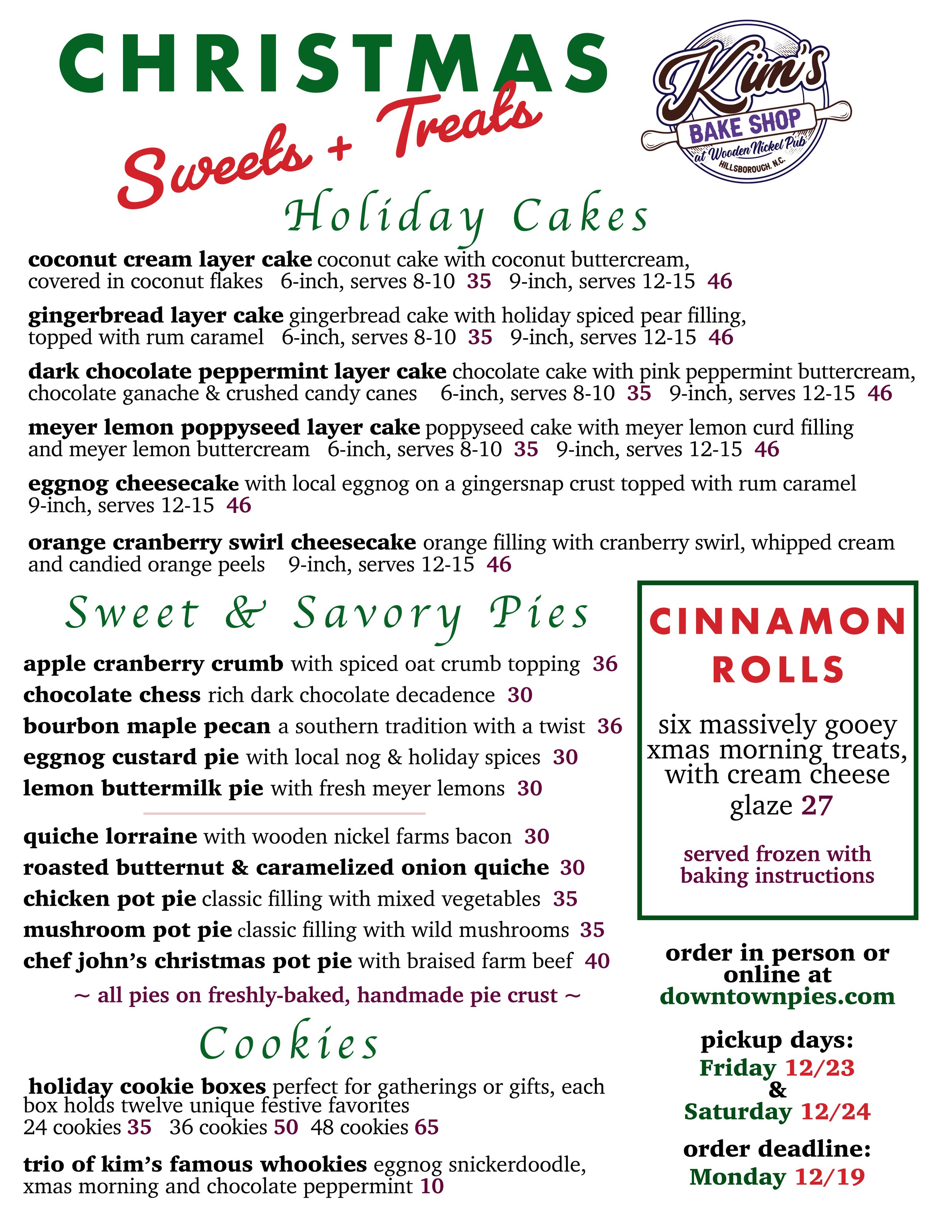 Sweets — KIM'S BAKE SHOP