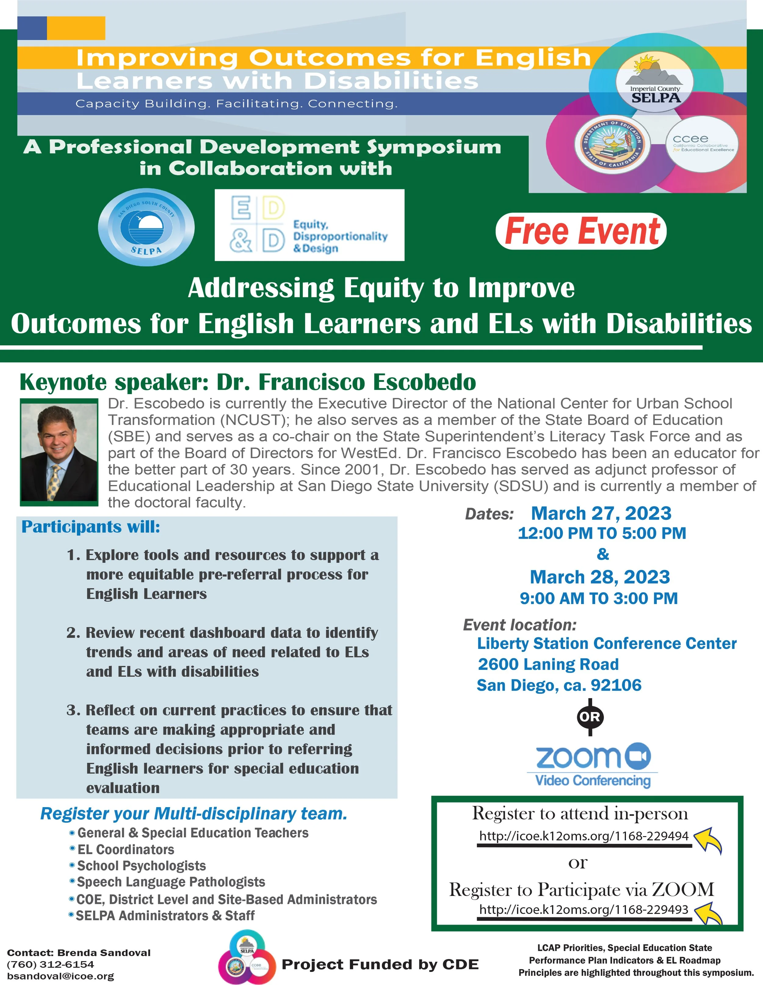 Upcoming Events — Equity, Disproportionality & Design