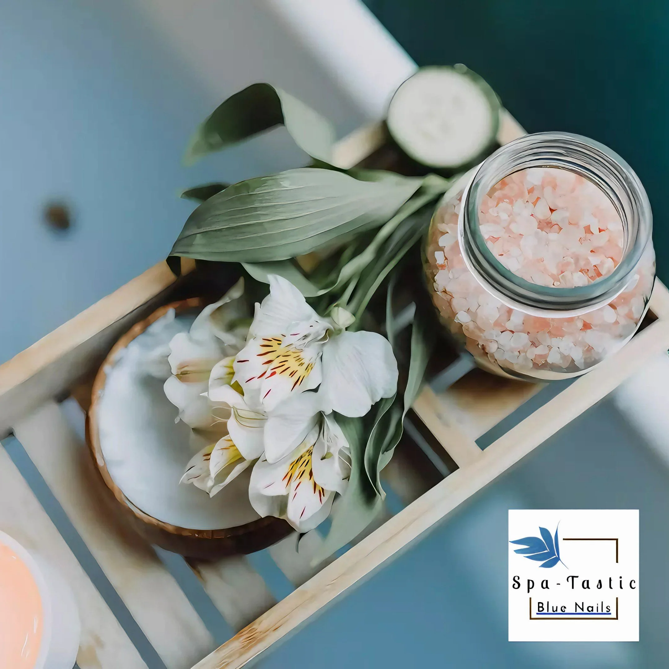 Spa-Tastic Blue Nails