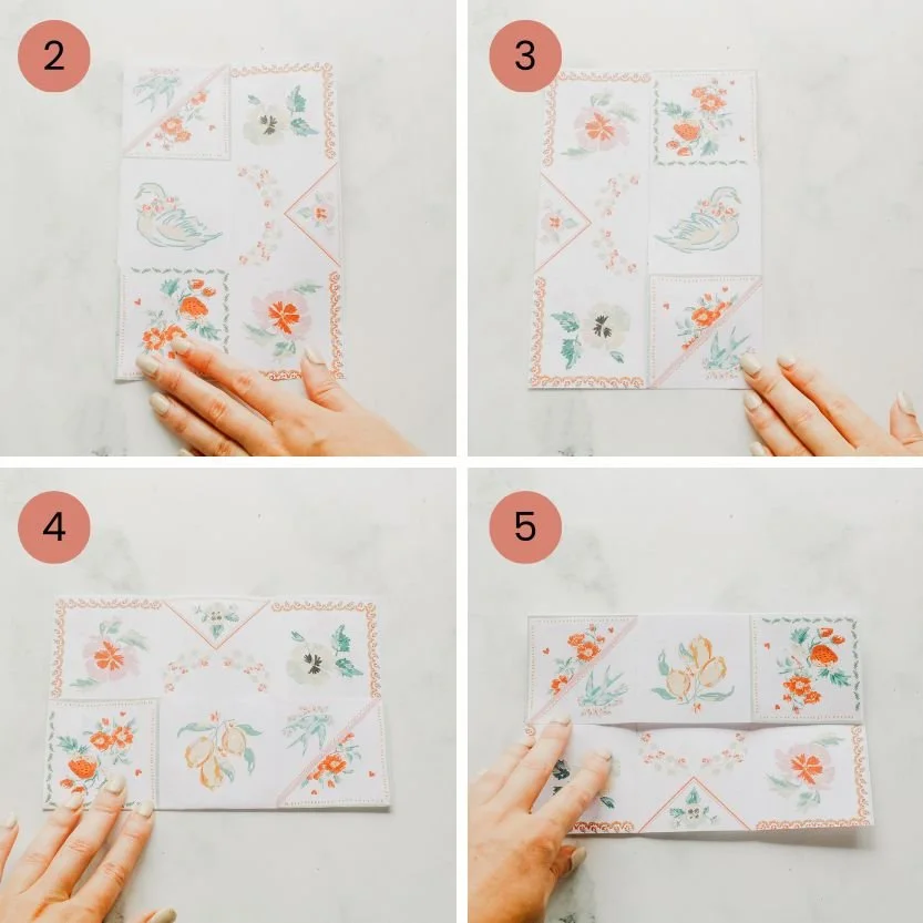 DIY Valentine’s Day Victorian puzzle purse — Watercolour Heart