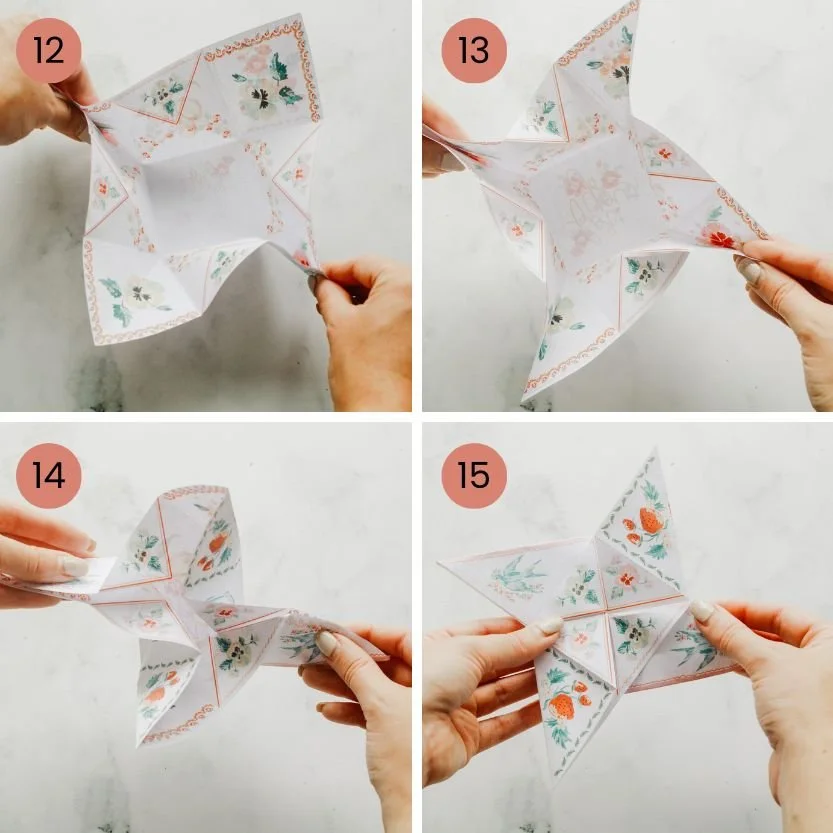 DIY Valentine’s Day Victorian puzzle purse — Watercolour Heart