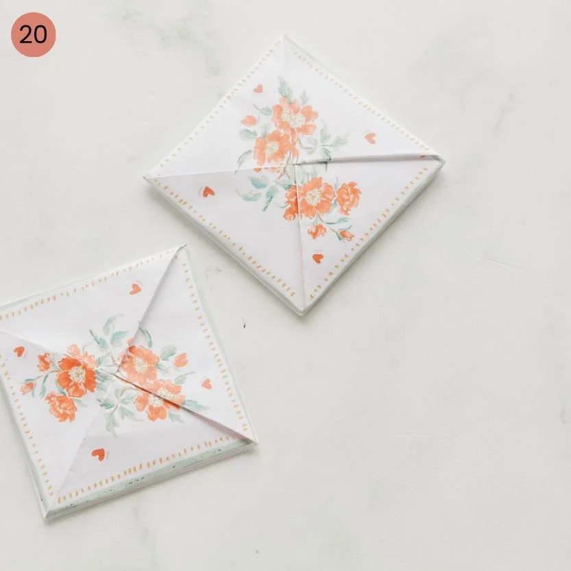 DIY Valentine’s Day Victorian puzzle purse — Watercolour Heart