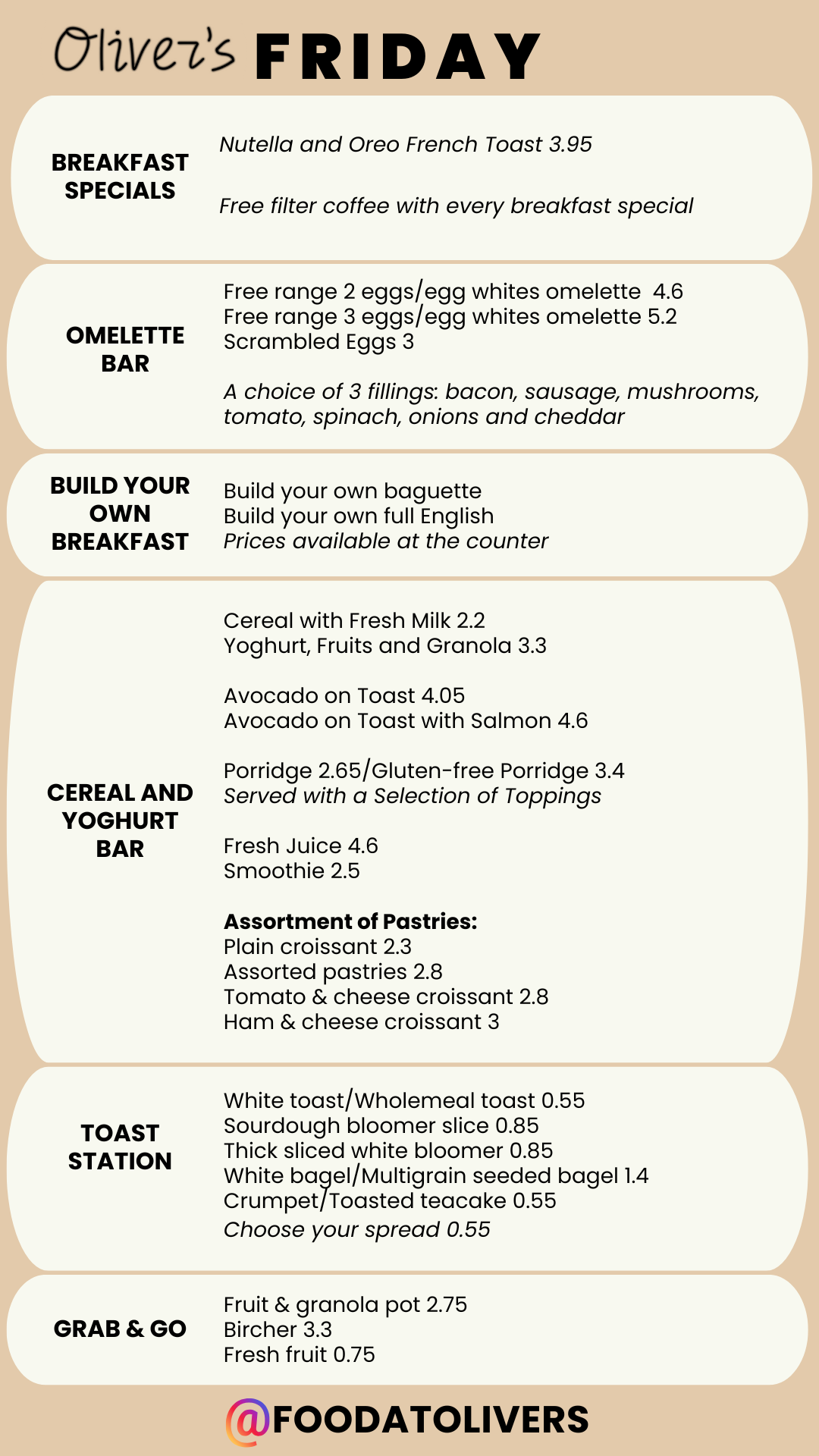 Weekly Menus — Food At Oliver's