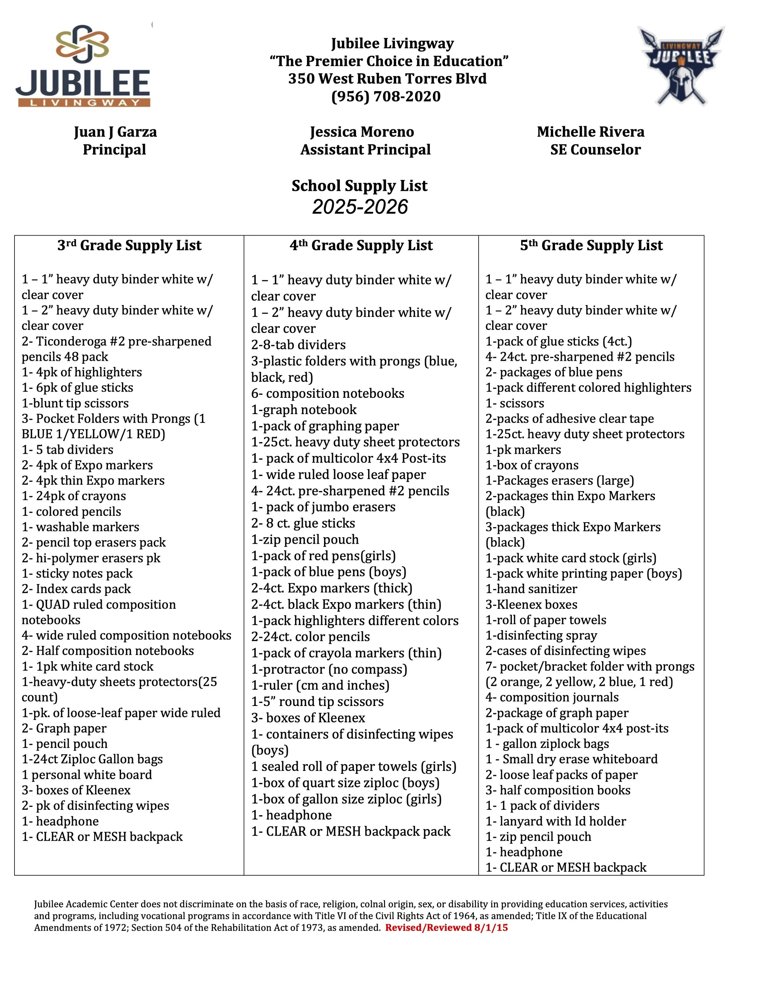 Jubilee Livingway - Brownsville, TX — Jubilee Academies