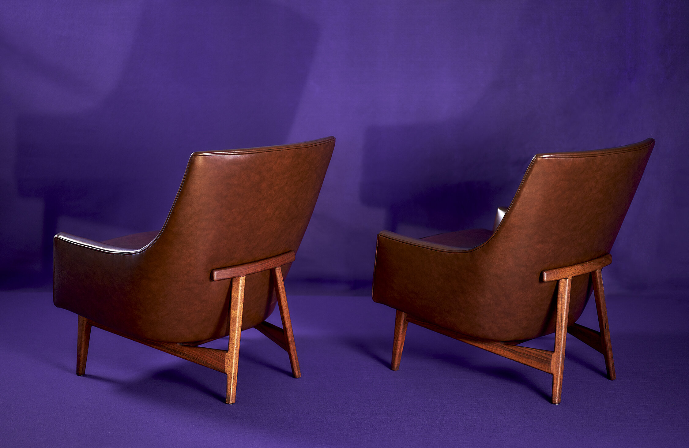 Original Jens Risom Lounge Chairs a Pair in Leather circa 1950s — The S ...