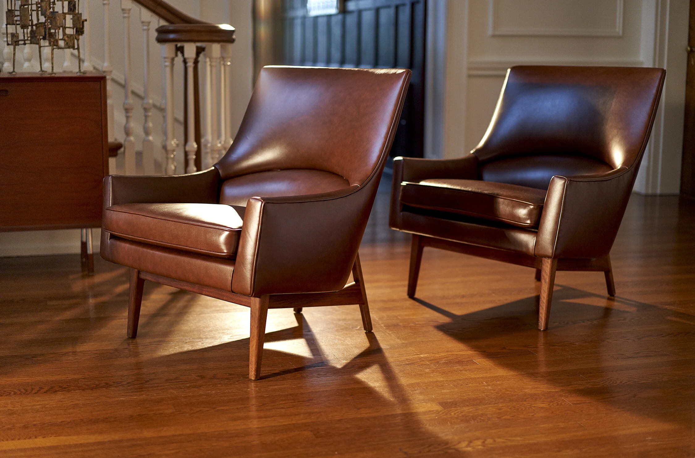 Original Jens Risom Lounge Chairs a Pair in Leather circa 1950s — The S ...