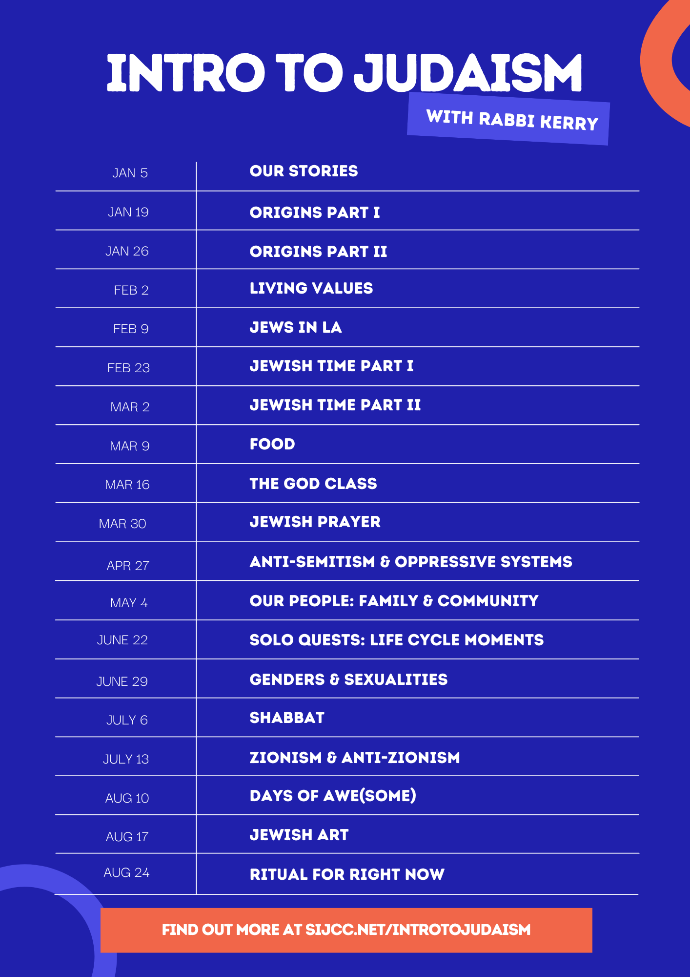 Intro to Judaism — SIJCC