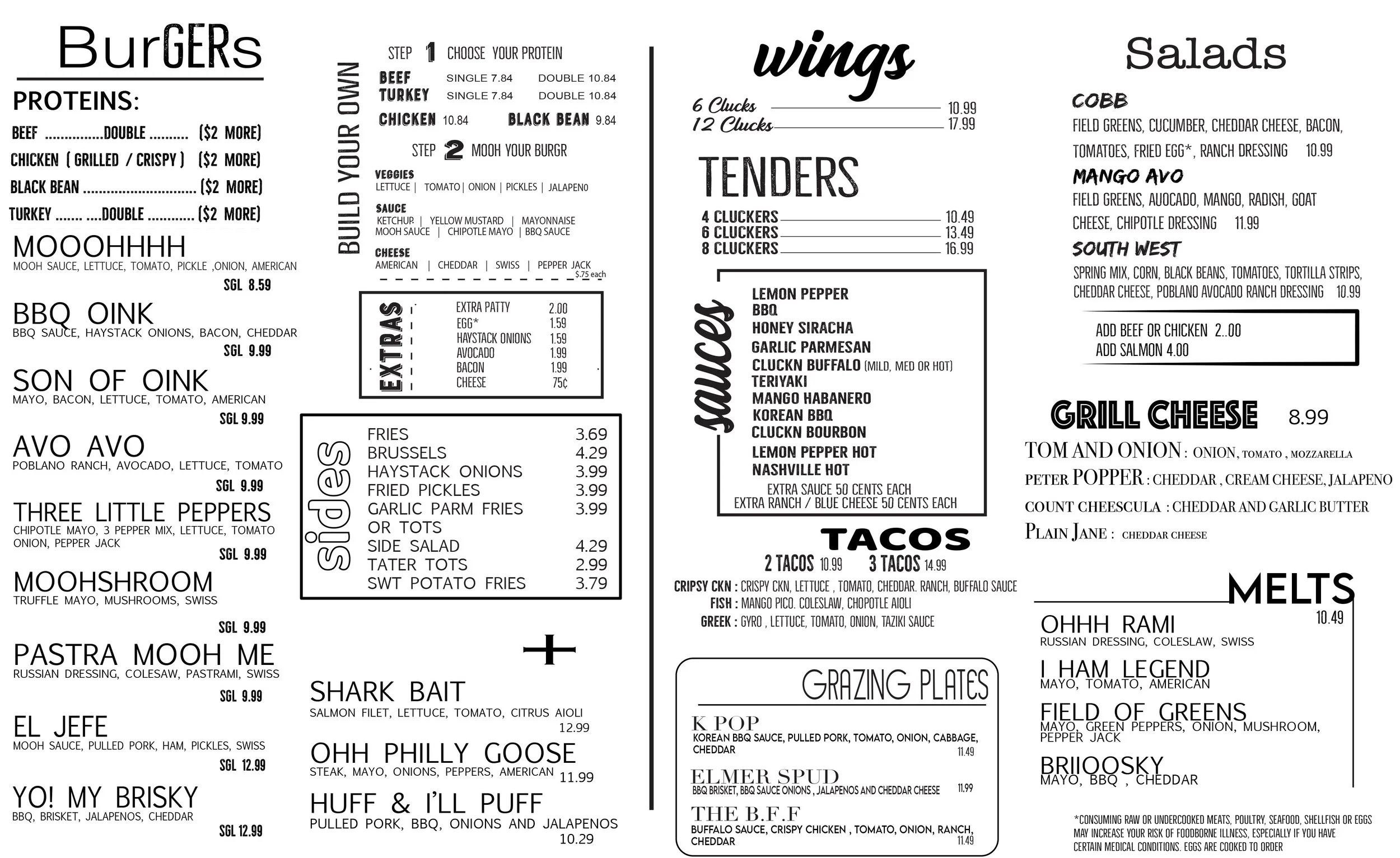 MARIETTA MENU — Cluck -N- Mooh