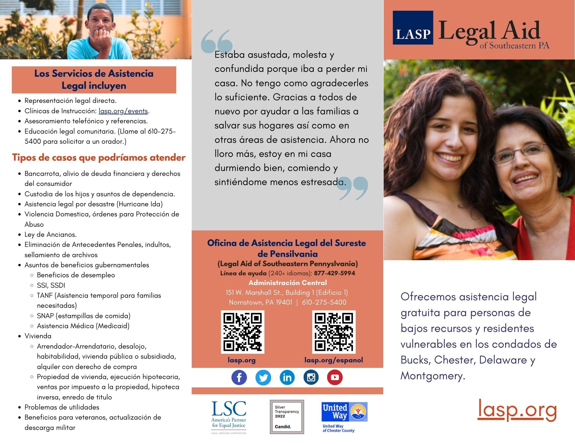 Español — Legal Aid of Southeastern Pennsylvania