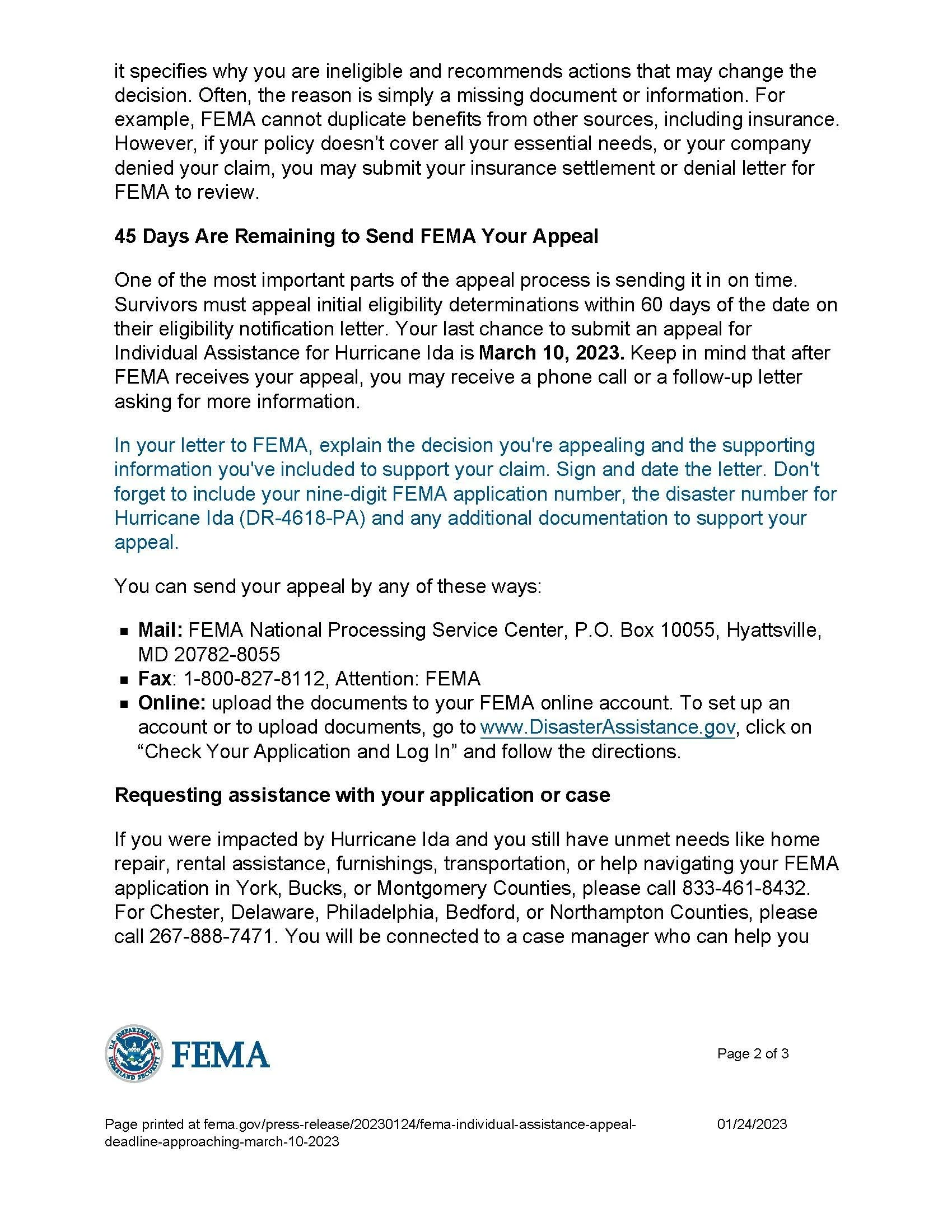 Disagree with a FEMA decision or denial? FEMA appeal deadline for ... Disagree with a FEMA decision or denial? FEMA appeal deadline for ...