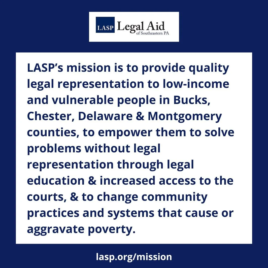 Federal funding update — Legal Aid of Southeastern Pennsylvania