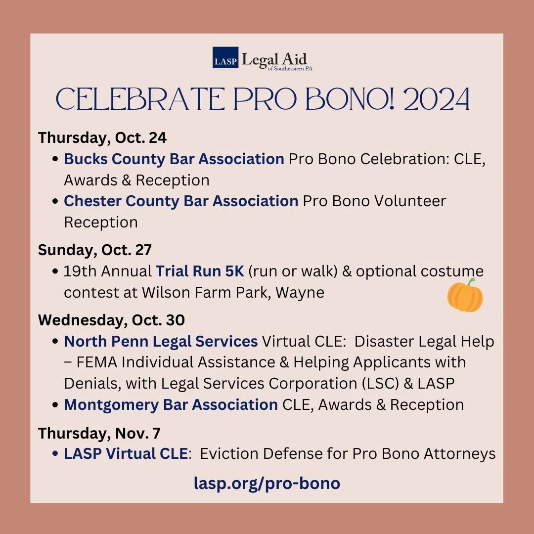 Pro Bono — Legal Aid of Southeastern Pennsylvania