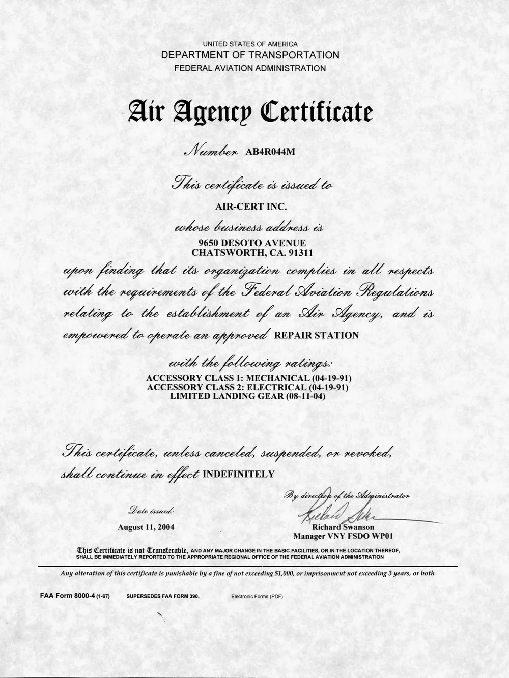 Our Quality • Pac-Air.com — Pacific Air Industries