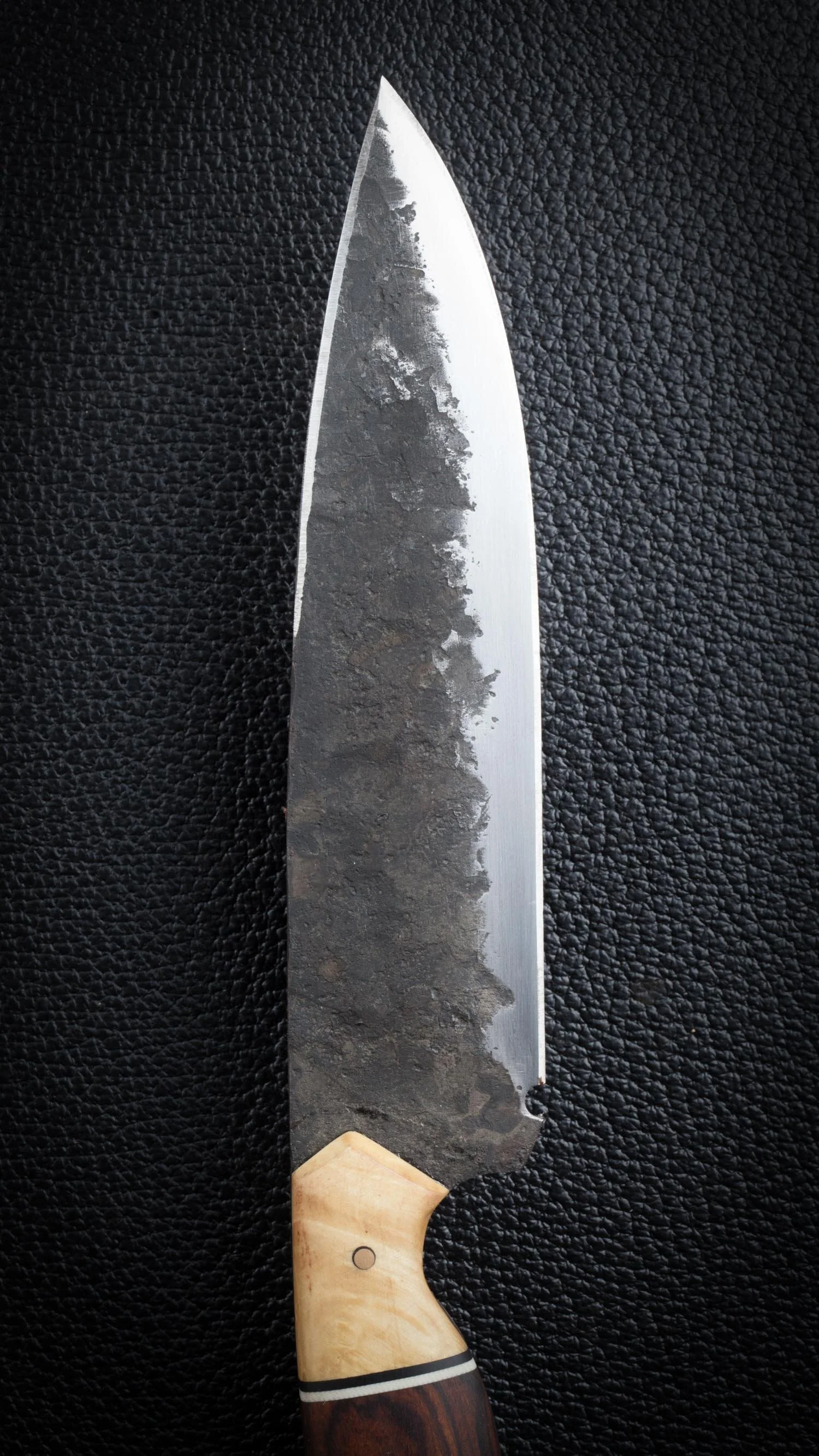 TWO TONED LARGE BRUT DE FORGE CHOPPER — RED TAIL KNIFE