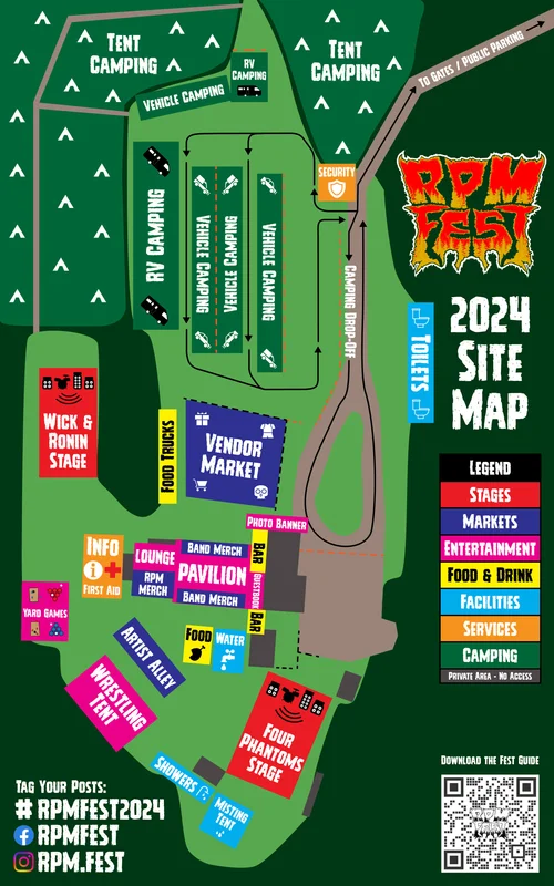 2024 Schedule and Site Map — RPM Fest