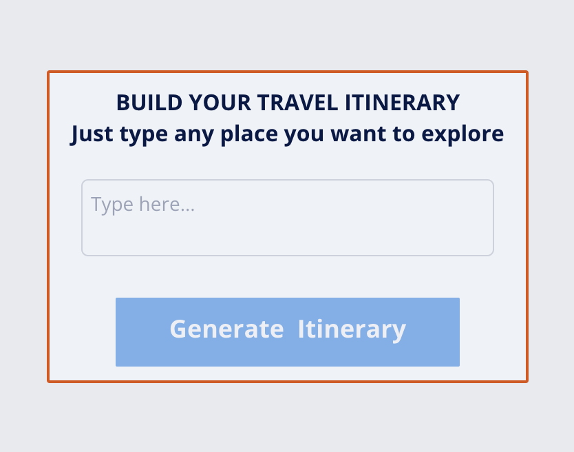 Build Your Own Itinerary App