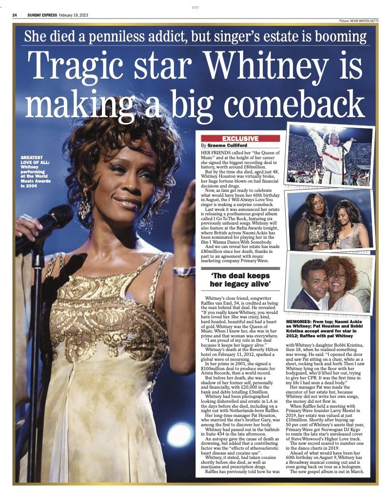 Exclusive interview with Whitney Houston's friend Raffles van Exel — MY ...