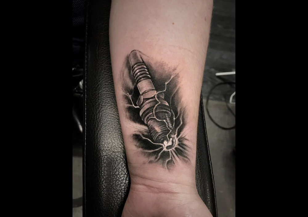 Spark Plug Tattoo Drawing