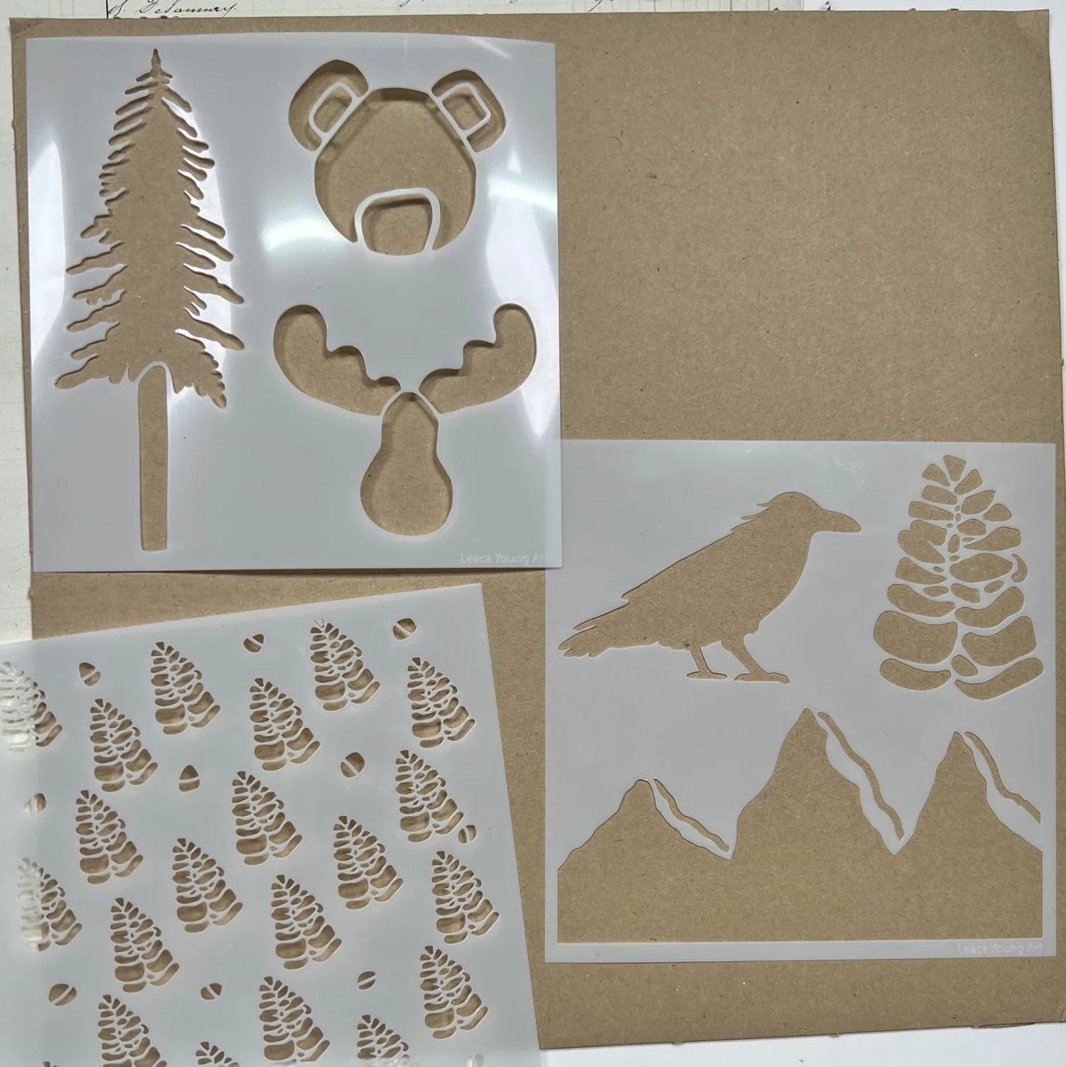 Collage Doll Stencils - SET OF THREE (3) - 6X6 INCHES — leaca young art