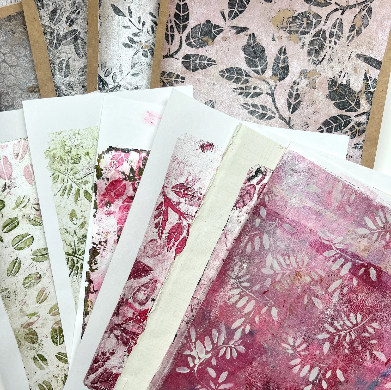 Wild Botanical Stencil Set of 6 - Leaf & Floral Designs (4x6 inch ...