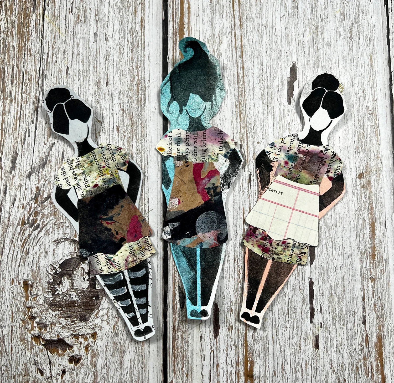 Collage Doll Stencils - SET OF THREE (3) - 6X6 INCHES — leaca young art