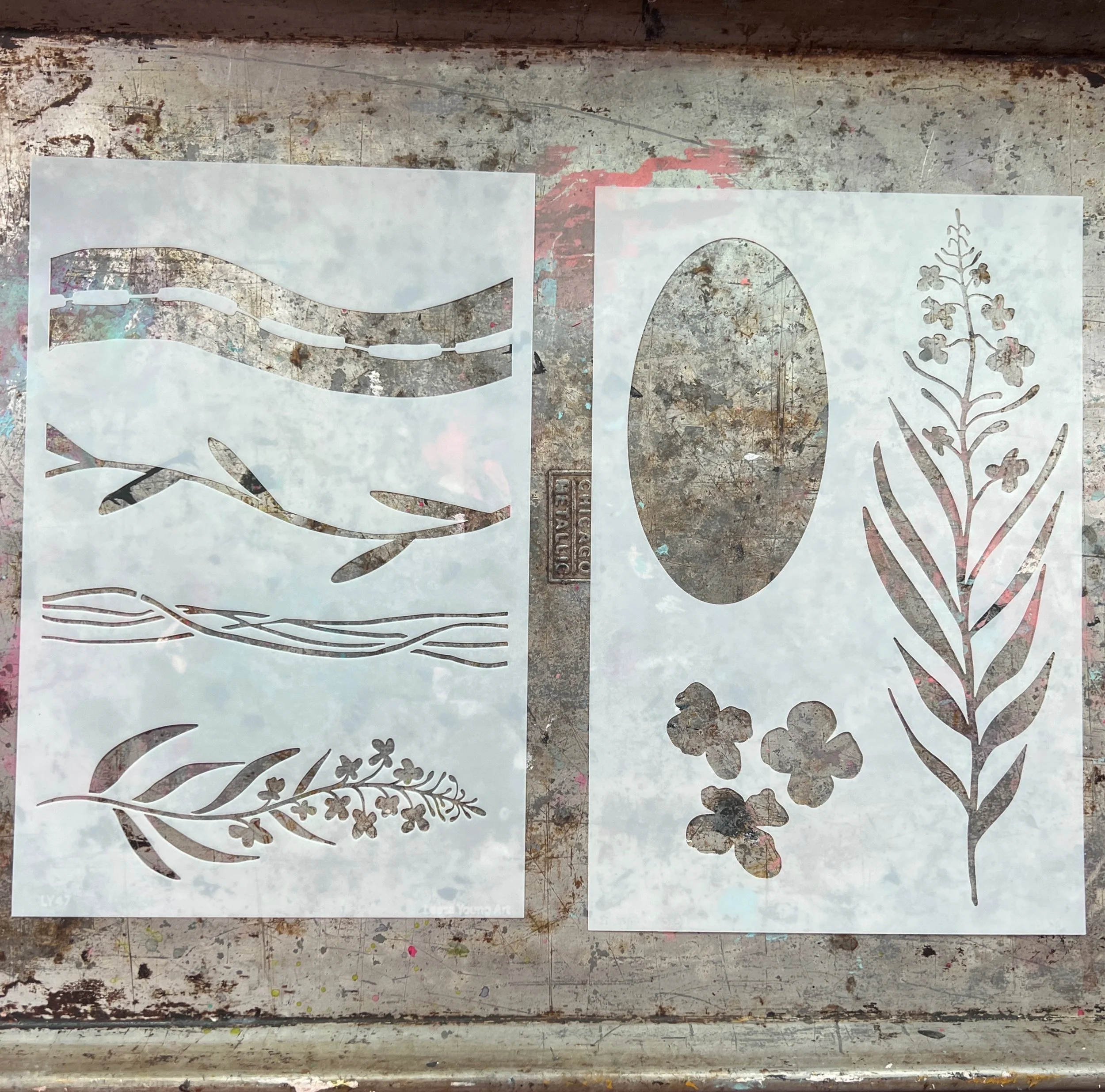 Collage Doll Stencils - SET OF THREE (3) - 6X6 INCHES — leaca young art