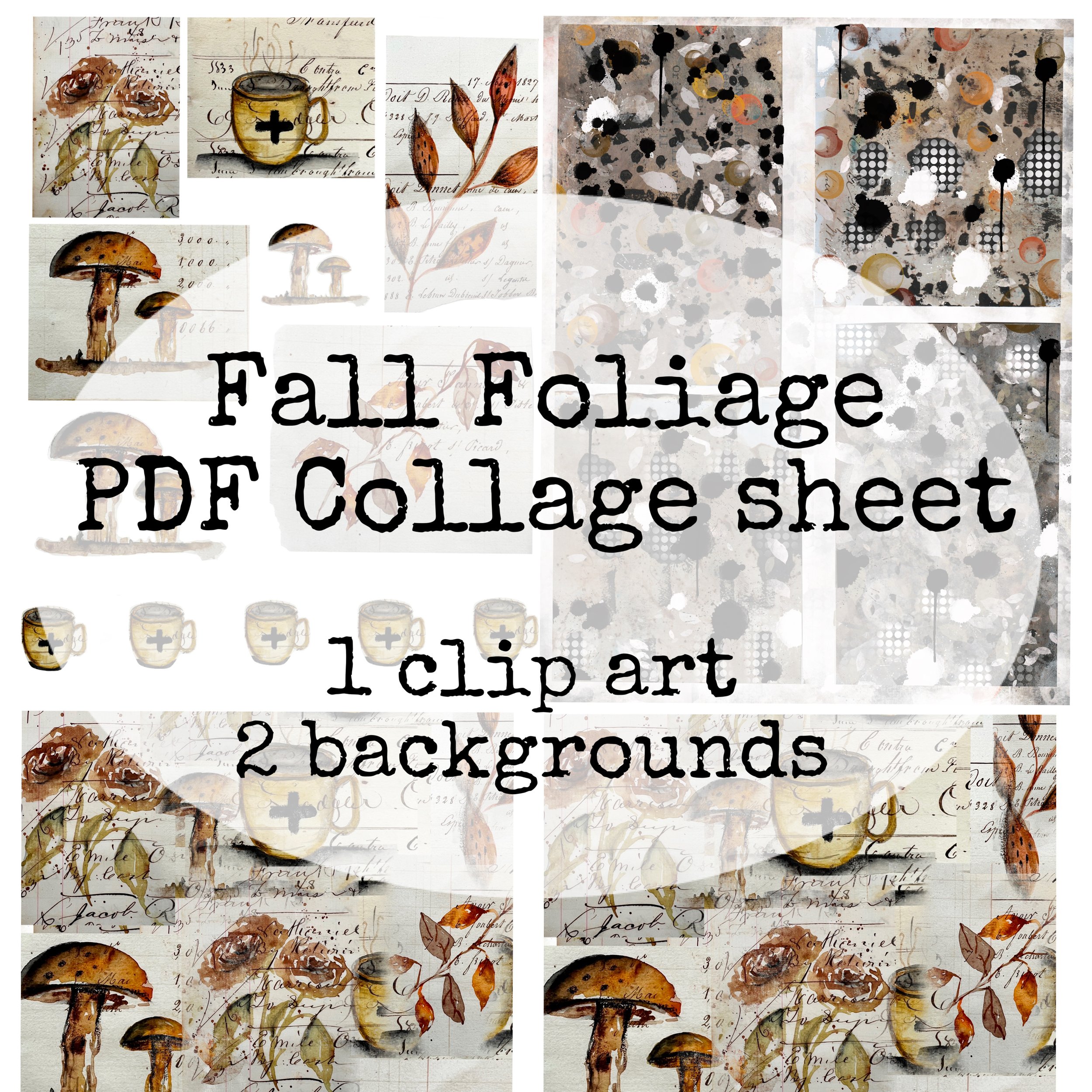 Fall Flowers -- PDF Collage Sheet — leaca young art
