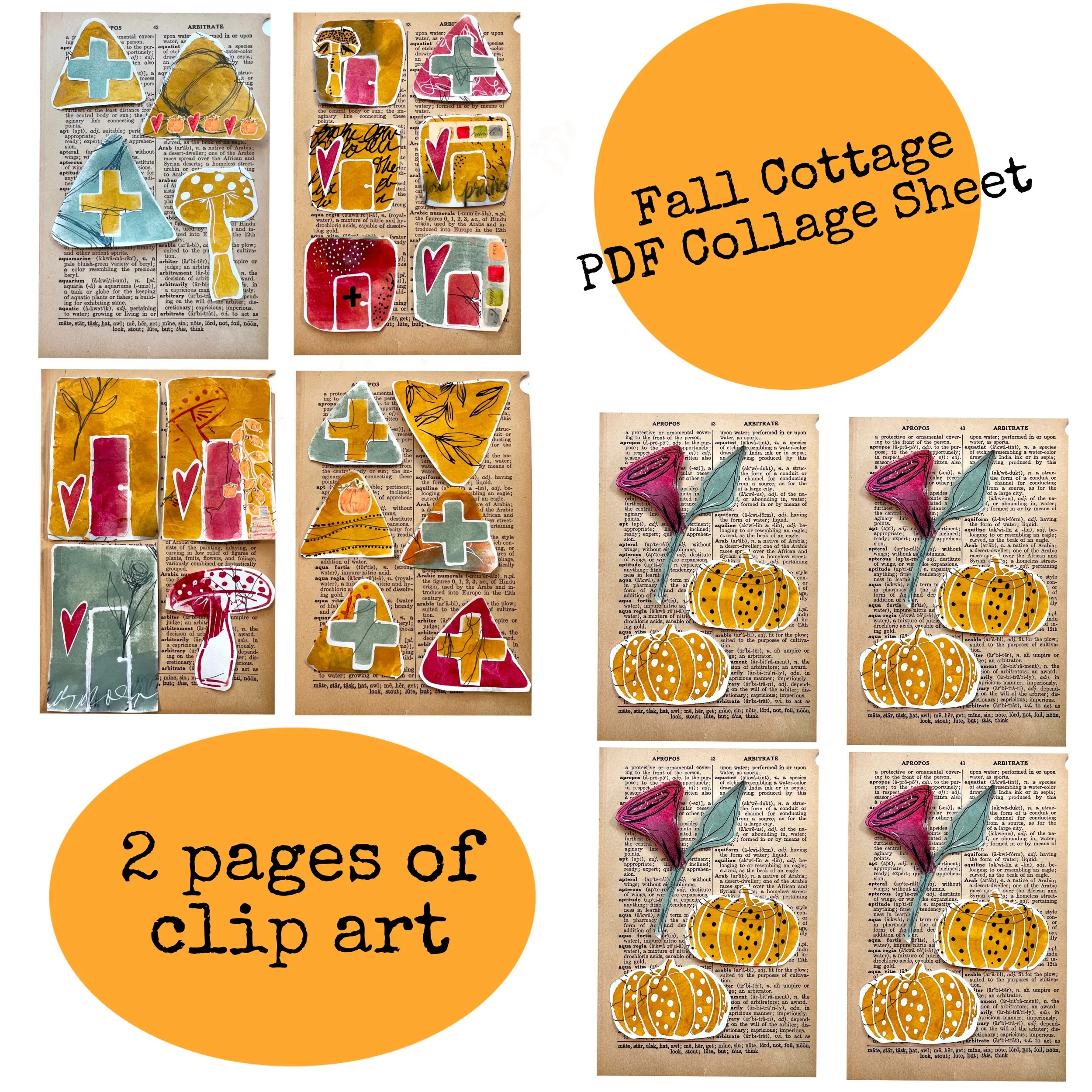 Winged Collage - PDF Collage Sheet — leaca young art
