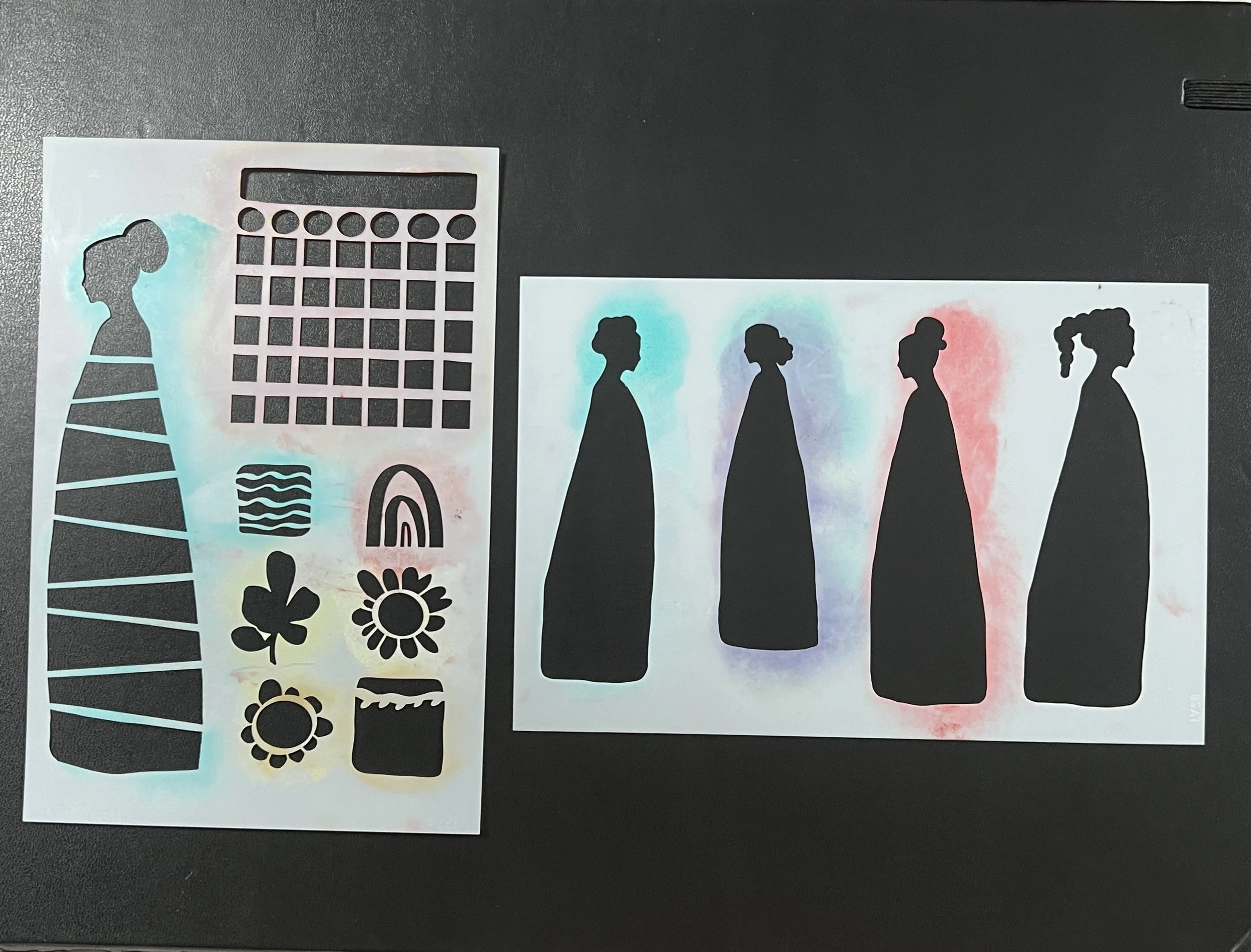 Collage Doll Stencils - SET OF THREE (3) - 6X6 INCHES — leaca young art